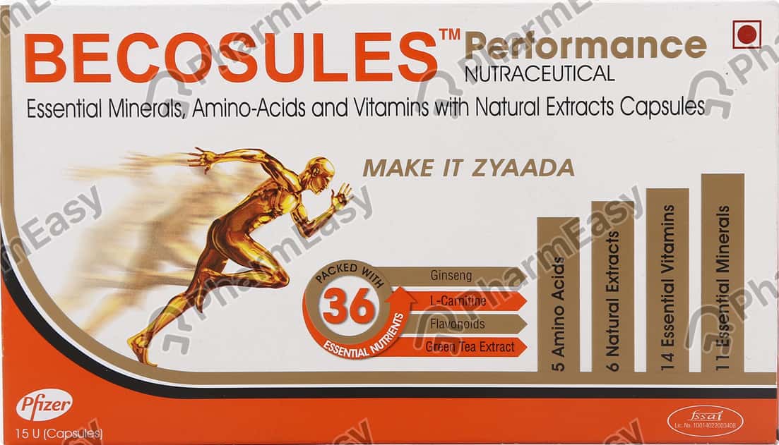 Becosules Performance Capsule: Uses, Side-effects, Price, Dosage & More ...