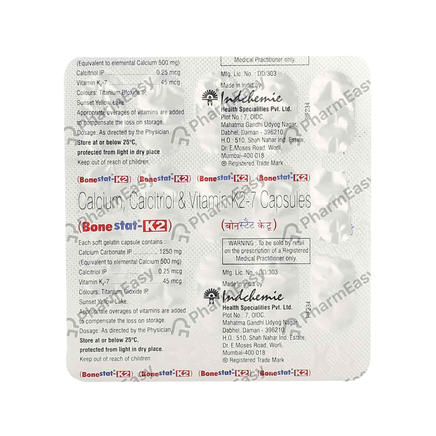 Buy Bonestat K2 Capsule Online at Flat 18% OFF* | PharmEasy