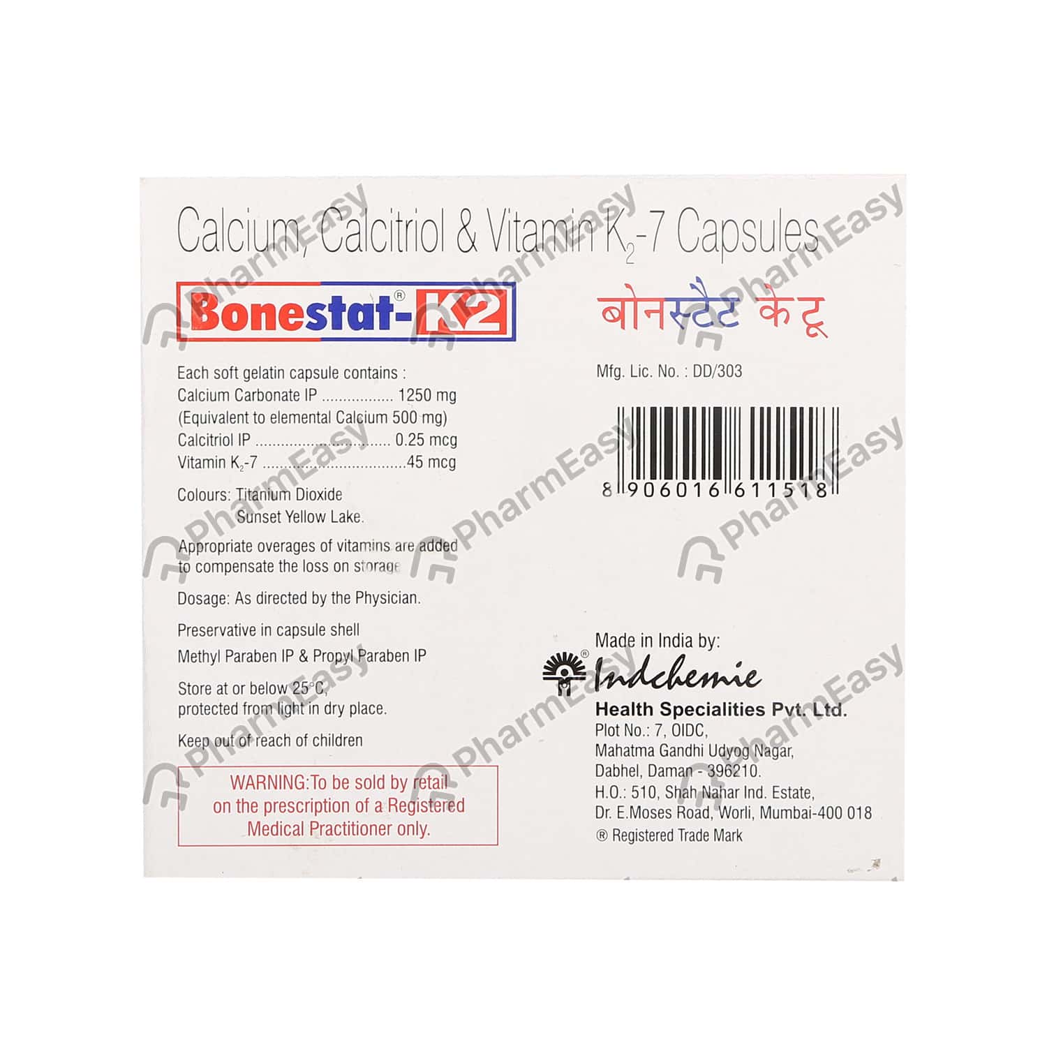 Buy Bonestat K2 Capsule Online at Flat 18% OFF* | PharmEasy