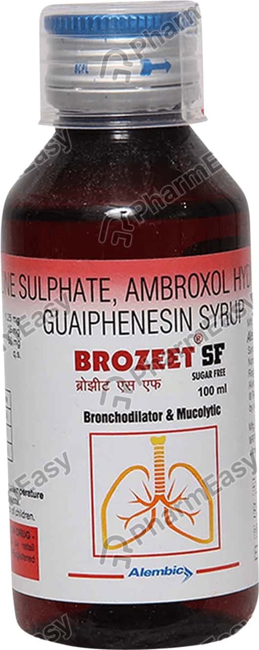 Brozeet Sf Bottle Of 100ml Syrup: Uses, Side Effects, Price & Dosage ...