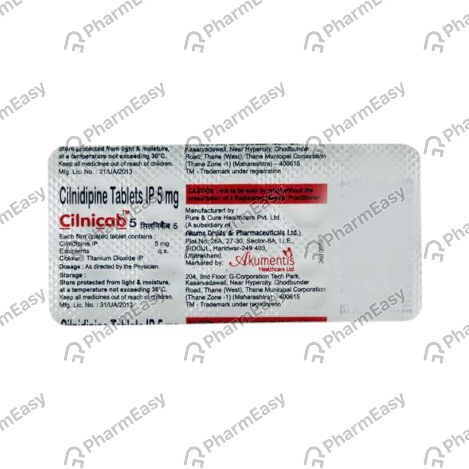 Cilnicab 5 MG Tablet (10): Uses, Side Effects, Price & Dosage | PharmEasy