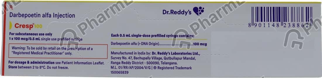 Cresp 100 MCG Solution For Injection (0.5): Uses, Side Effects, Price ...