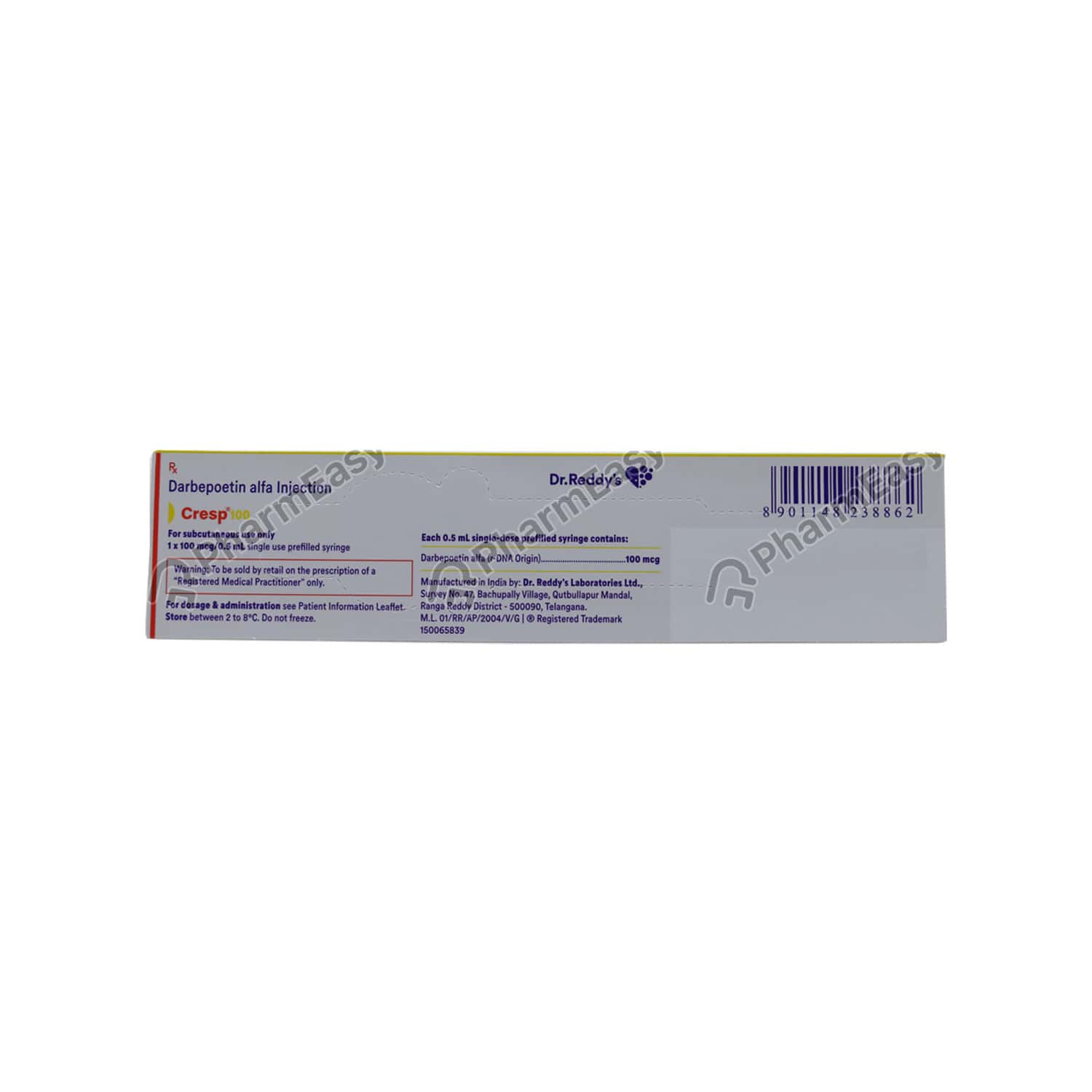 Buy Cresp 100 MCG Solution For Injection (0.5) Online at Flat 18% OFF ...