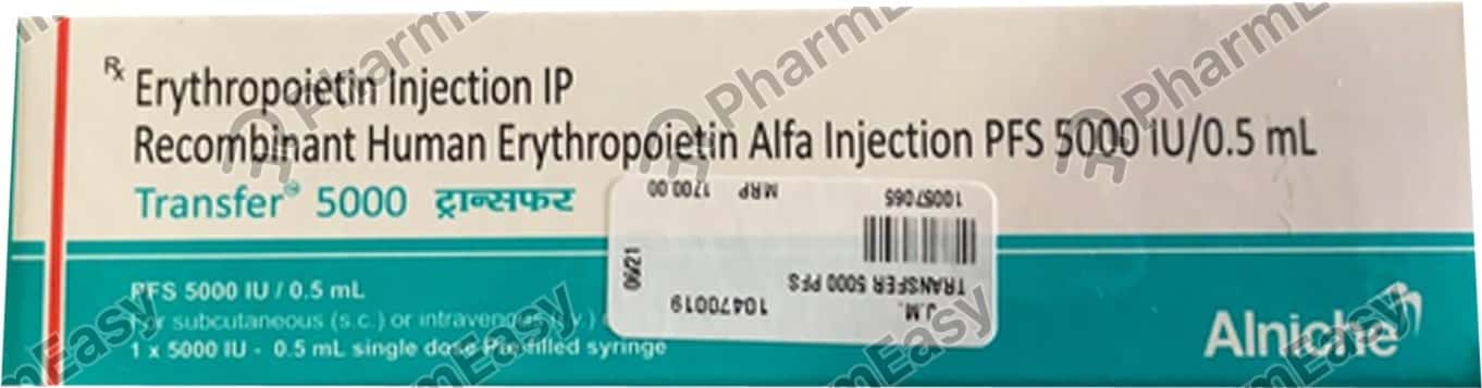 Transfer 5000 IU Injection (0.5): Uses, Side Effects, Price & Dosage ...