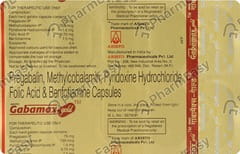 Gabamax Gold Strip Of 10 Capsules: Uses, Side Effects, Price & Dosage ...