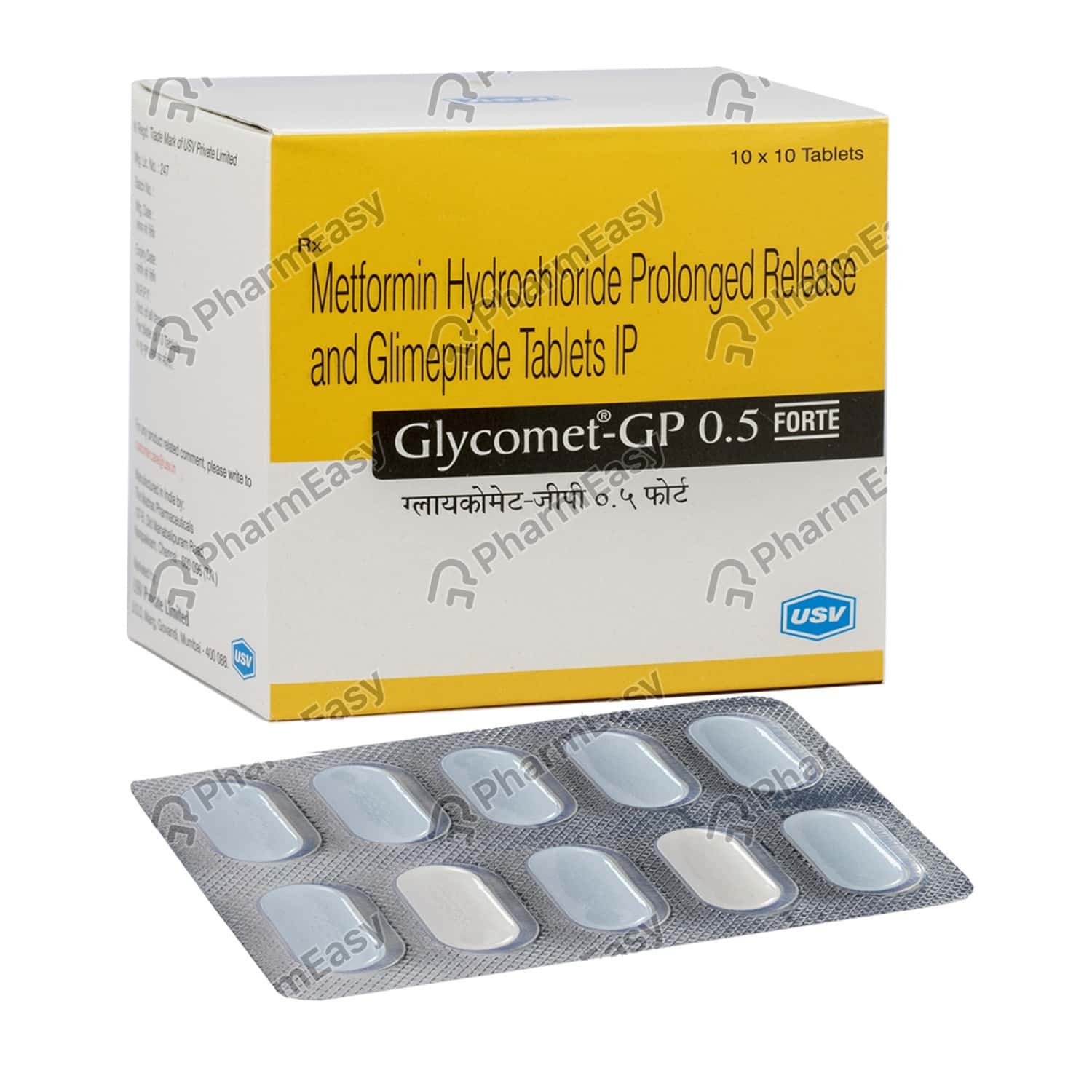 Glycomet Gp 0.5mg Forte Tab - Uses, Side Effects, Dosage, Composition & Price | PharmEasy