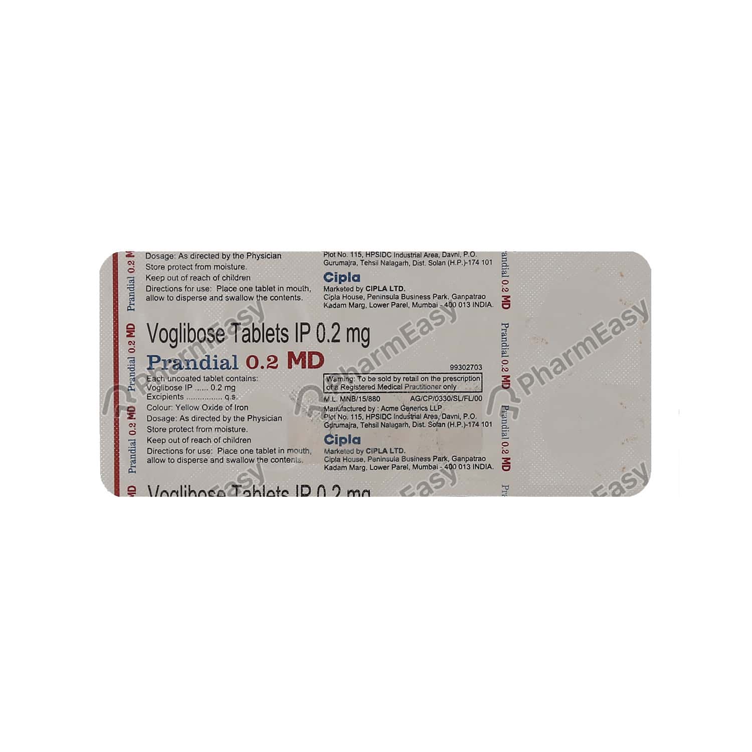 Prandial Md 0.2 MG Tablet (10) - Uses, Side Effects, Dosage ...