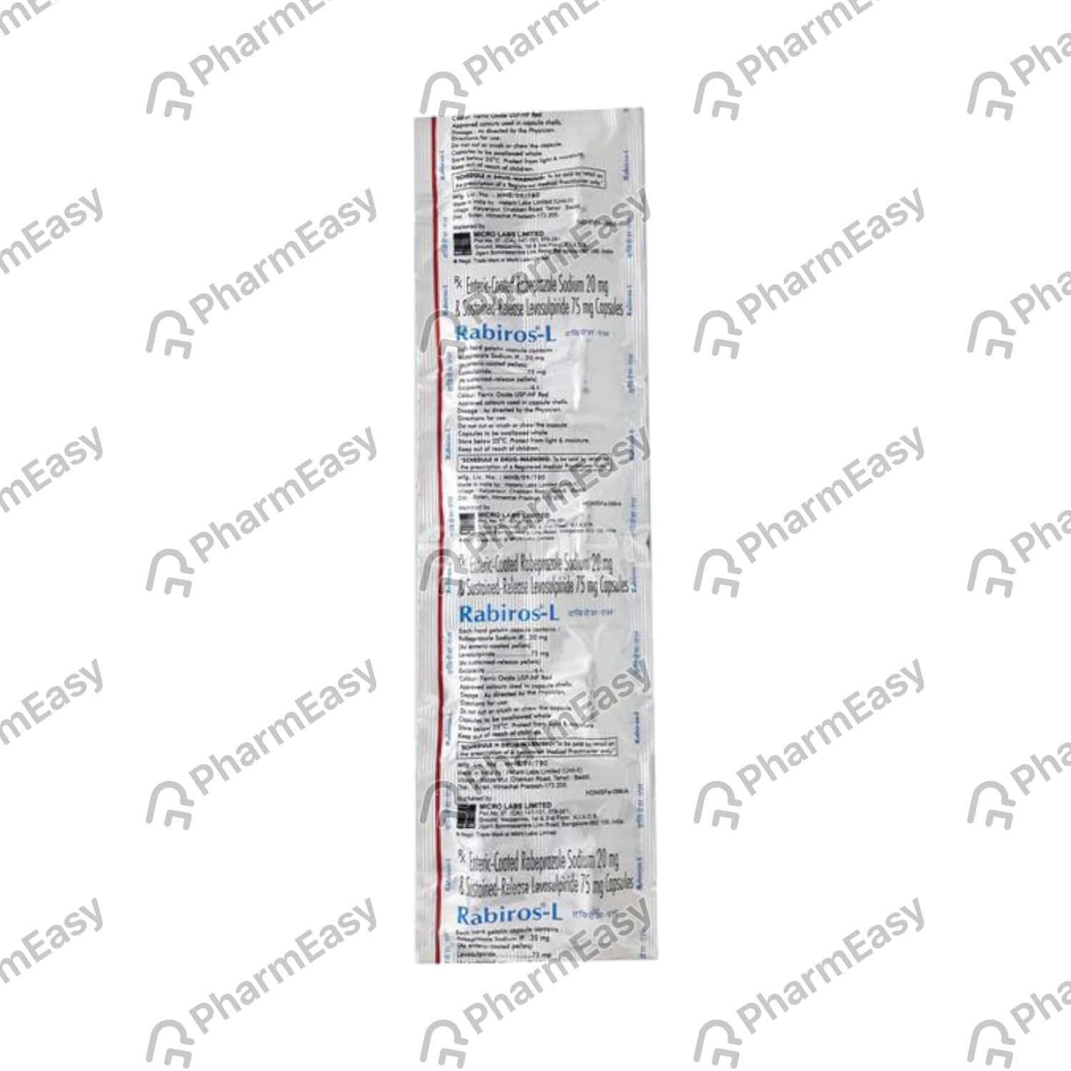 Rabiros L Strip Of 10 Capsules: Uses, Side Effects, Price & Dosage ...