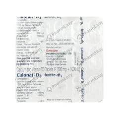 Calonat D3 Strip Of 15 Tablets - Uses, Side Effects, Dosage ...