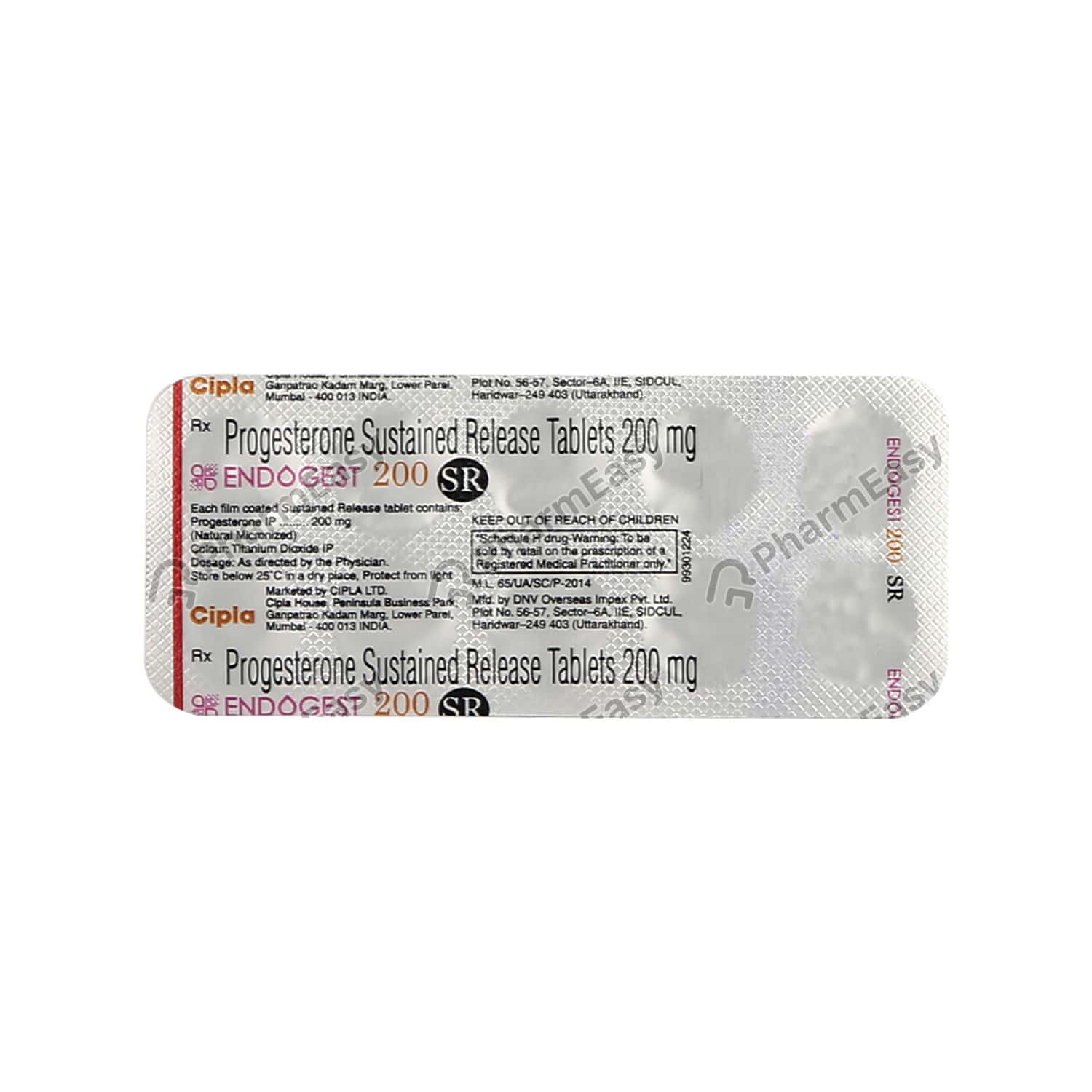 Endogest Sr 200 MG Tablet (10) - Uses, Side Effects, Dosage ...