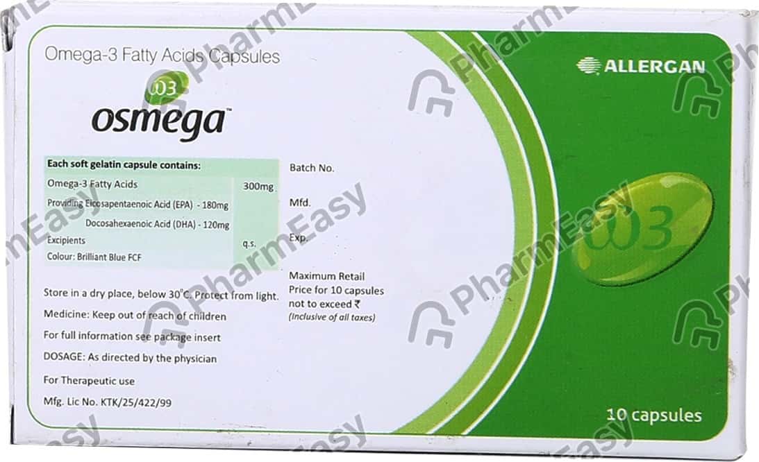Osmega 300mg Strip Of 10 Capsules: Uses, Side Effects, Price & Dosage ...