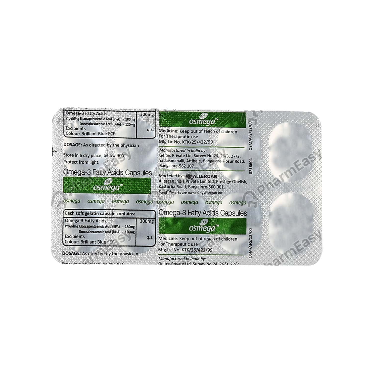 Buy Osmega 300mg Strip Of 10 Capsules Online at Flat 18% OFF* | PharmEasy