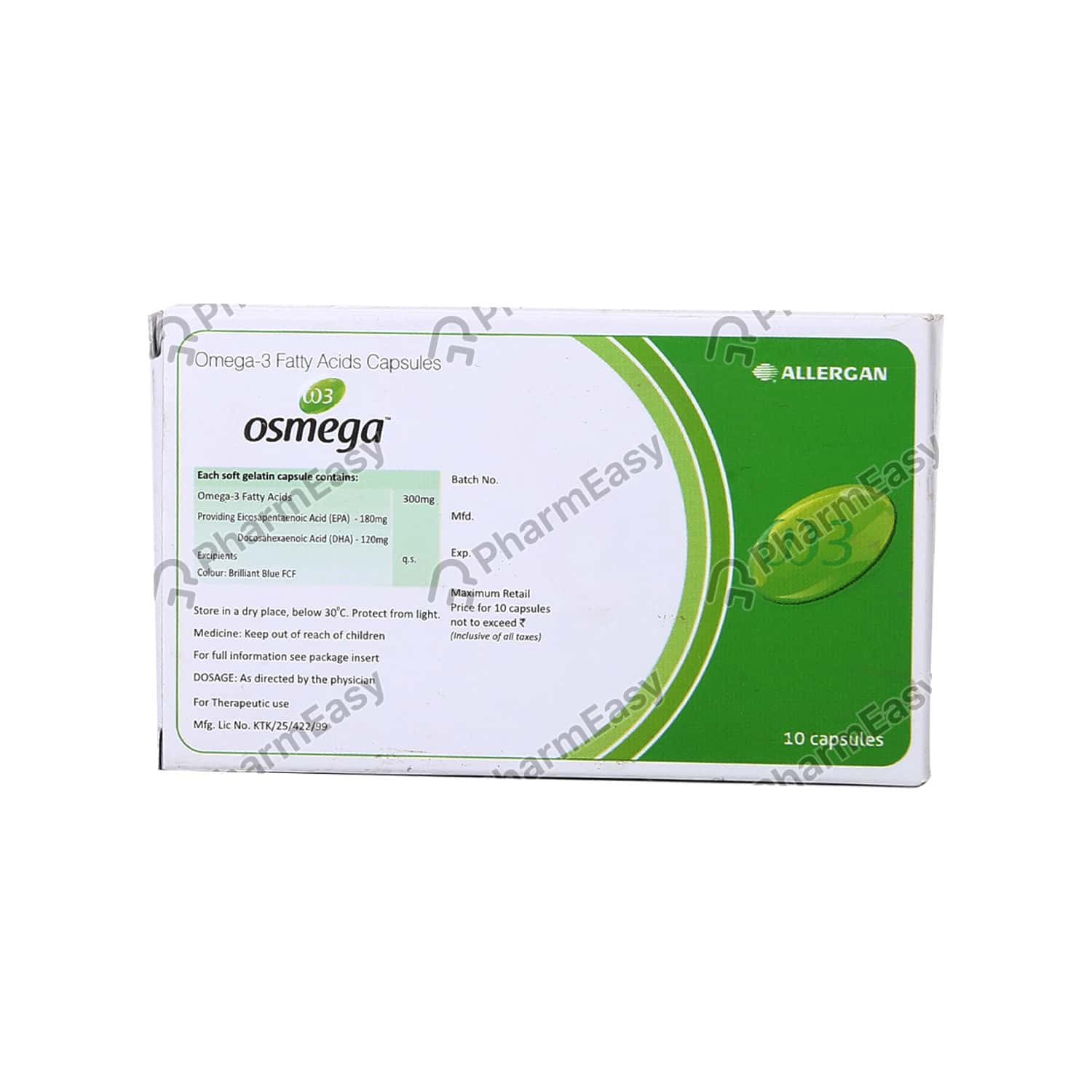 Buy Osmega 300mg Strip Of 10 Capsules Online at Flat 18% OFF* | PharmEasy