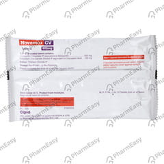 Novamox Cv 625mg Strip Of 10 Tablets: Uses, Side Effects, Price ...