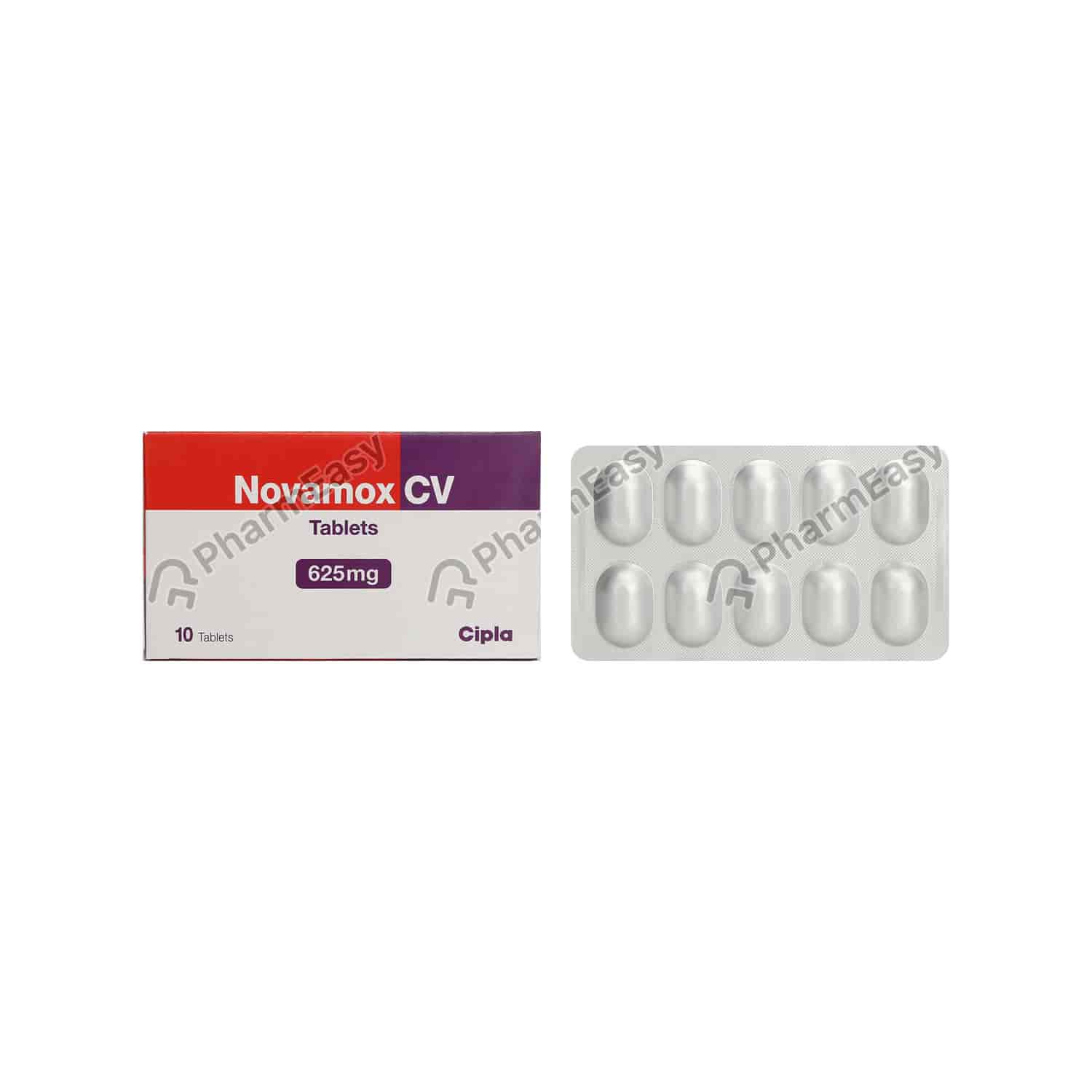 Novamox Cv 625mg Tab 10`S - Uses, Side Effects, Dosage, Composition ...