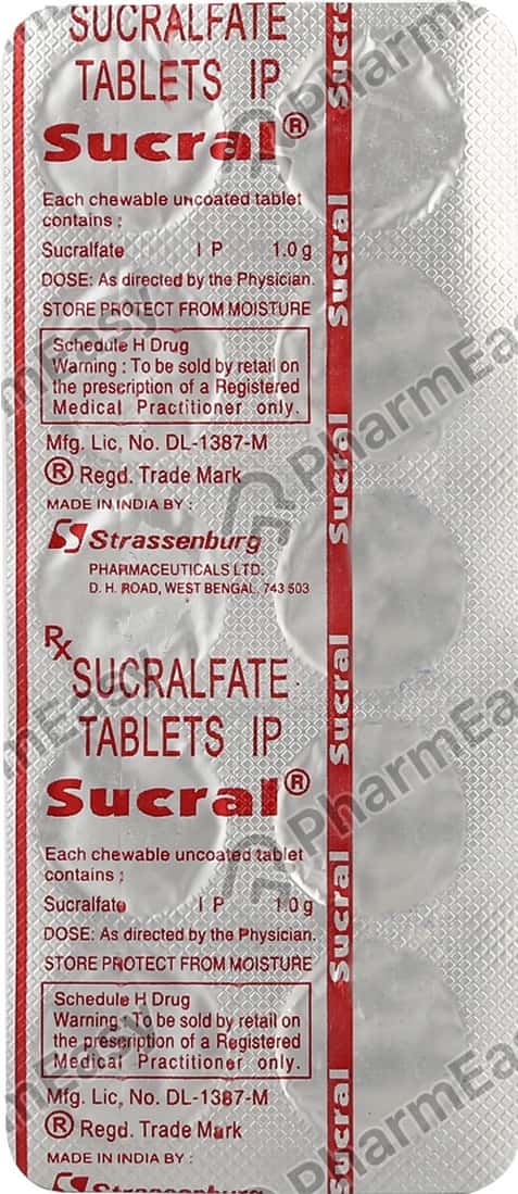 Buy Sucral 1 G Tablet (10) Online at Flat 15% OFF | PharmEasy