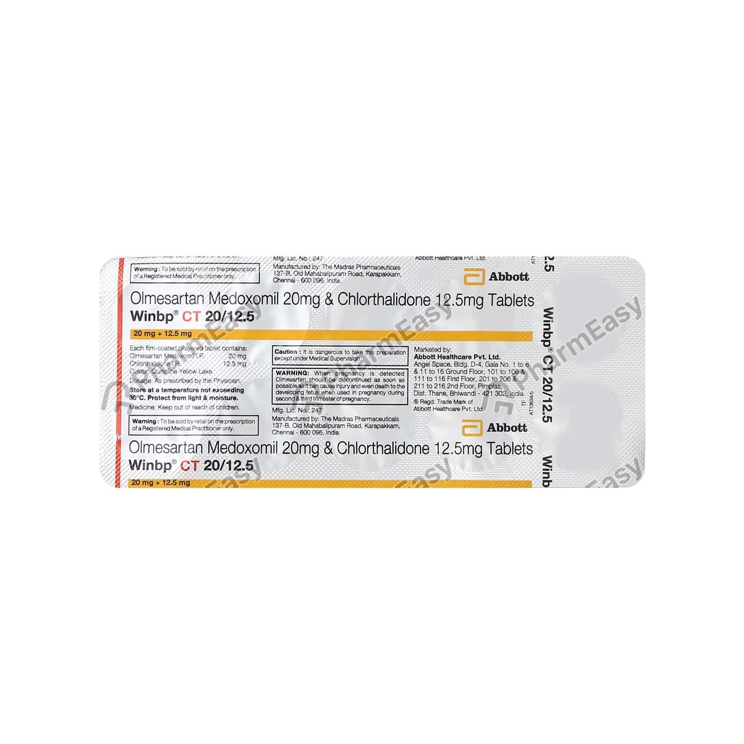 Buy Winbp Ct 20/12.5mg Strip Of 10 Tablets Online at Flat 15% OFF ...
