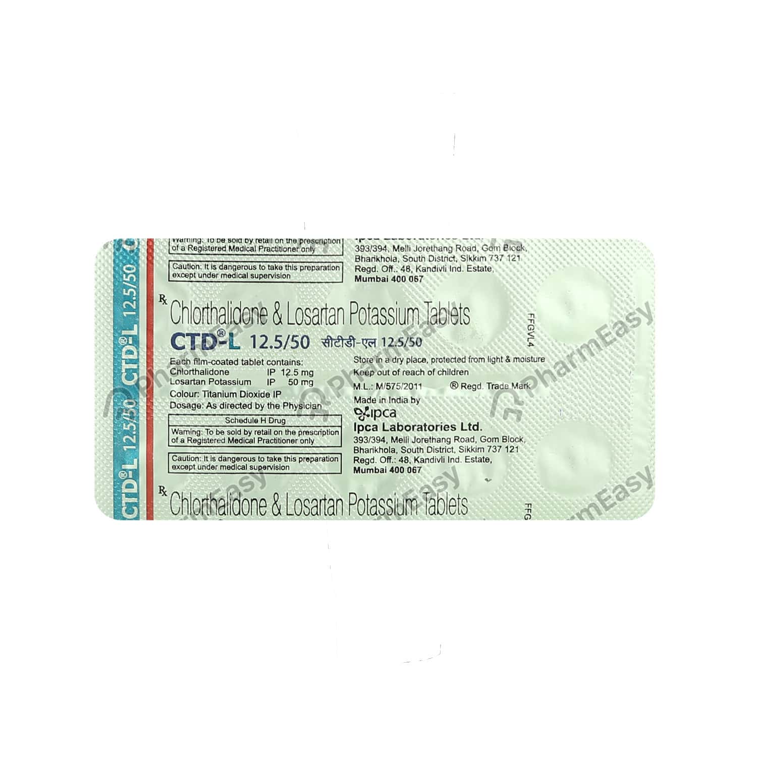Buy Ctd L 12.5/50mg Tablet Online at Flat 18% OFF* | PharmEasy
