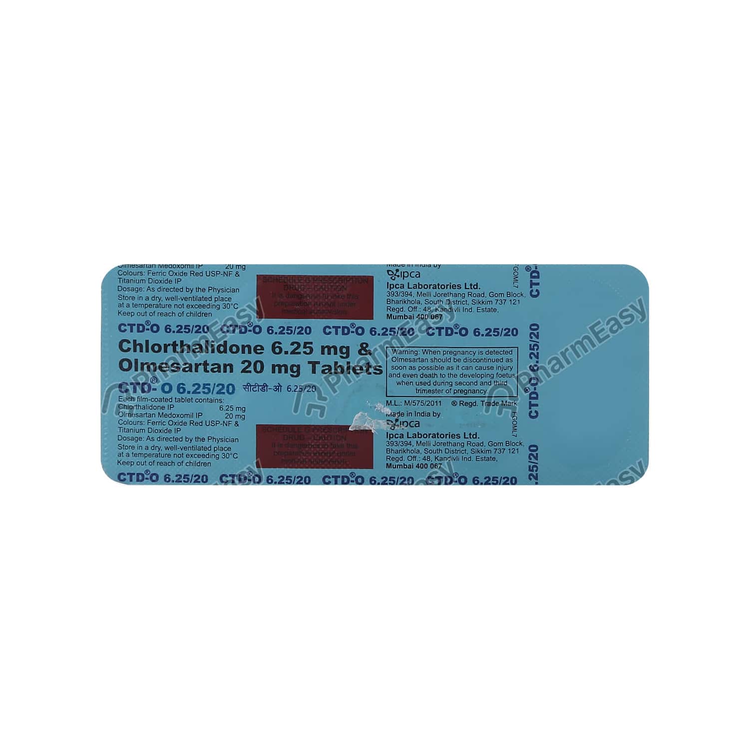Buy Ctd O 6.25/20mg Tablet Online at Flat 18% OFF* | PharmEasy