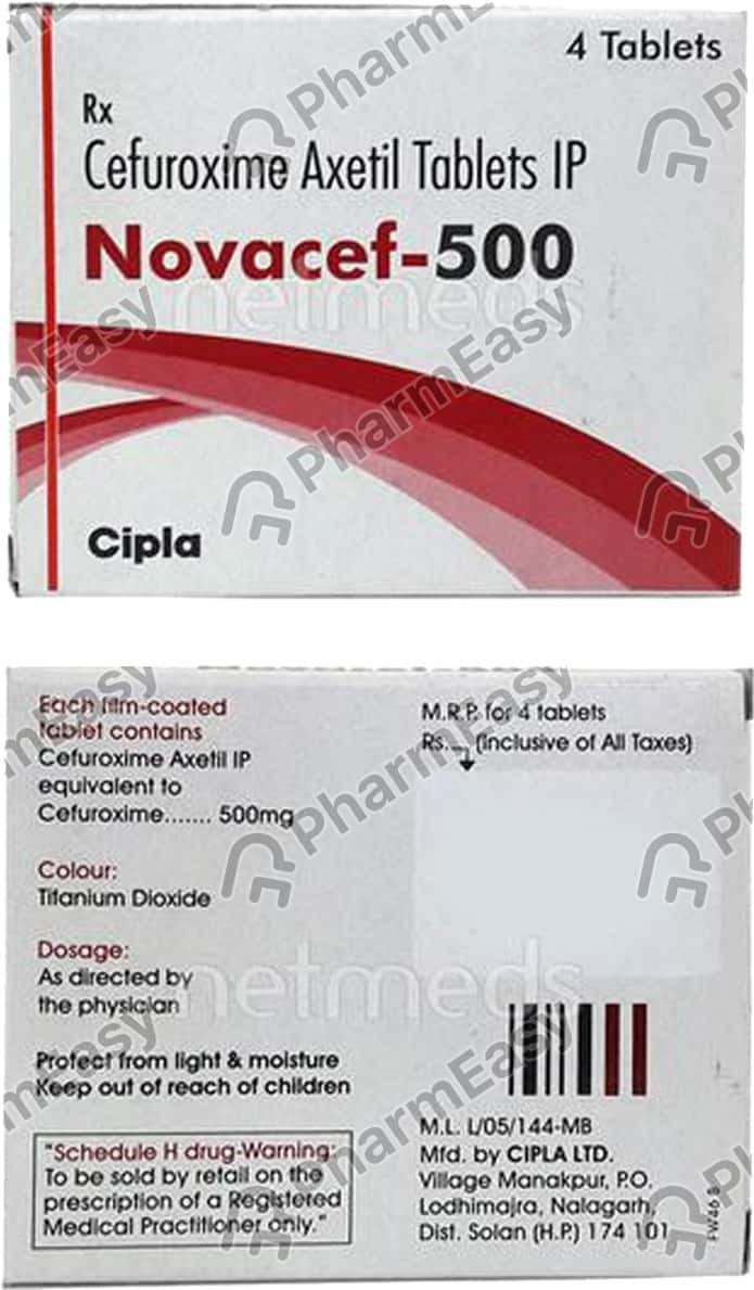 Novacef 500 MG Tablet (4): Uses, Side Effects, Price & Dosage | PharmEasy