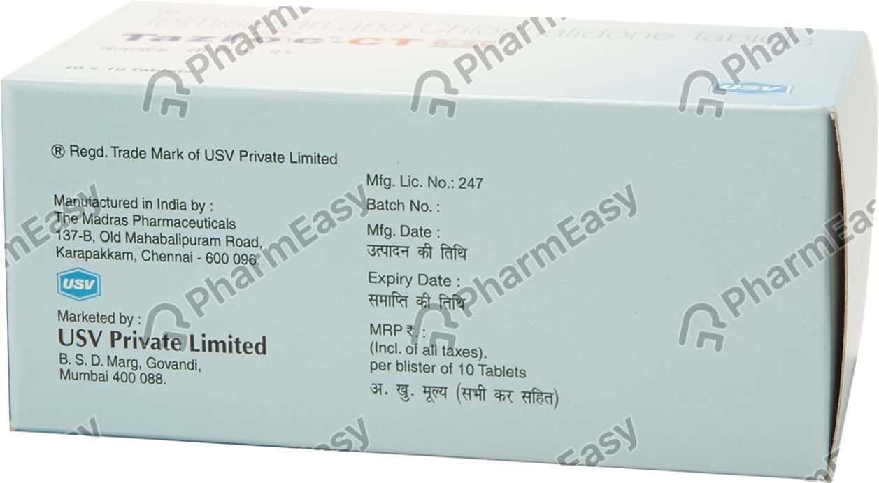 Tazloc Ct 40/6.25mg Strip Of 10 Tablets: Uses, Side Effects, Price ...