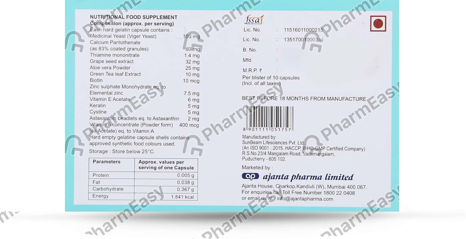 Buy TRICOGRO STRIP OF 10 CAPSULES Online & Get Upto 60% OFF at PharmEasy