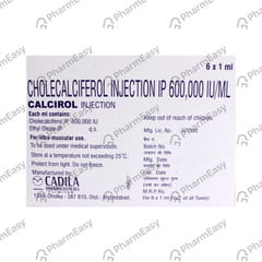 Calcirol Injection 6x1ml: Uses, Side-effects, Price, Dosage & More Info ...