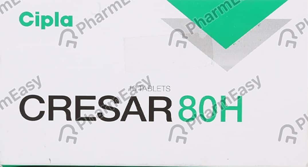 Cresar H 80mg Strip Of 10 Tablets: Uses, Side Effects, Price & Dosage ...