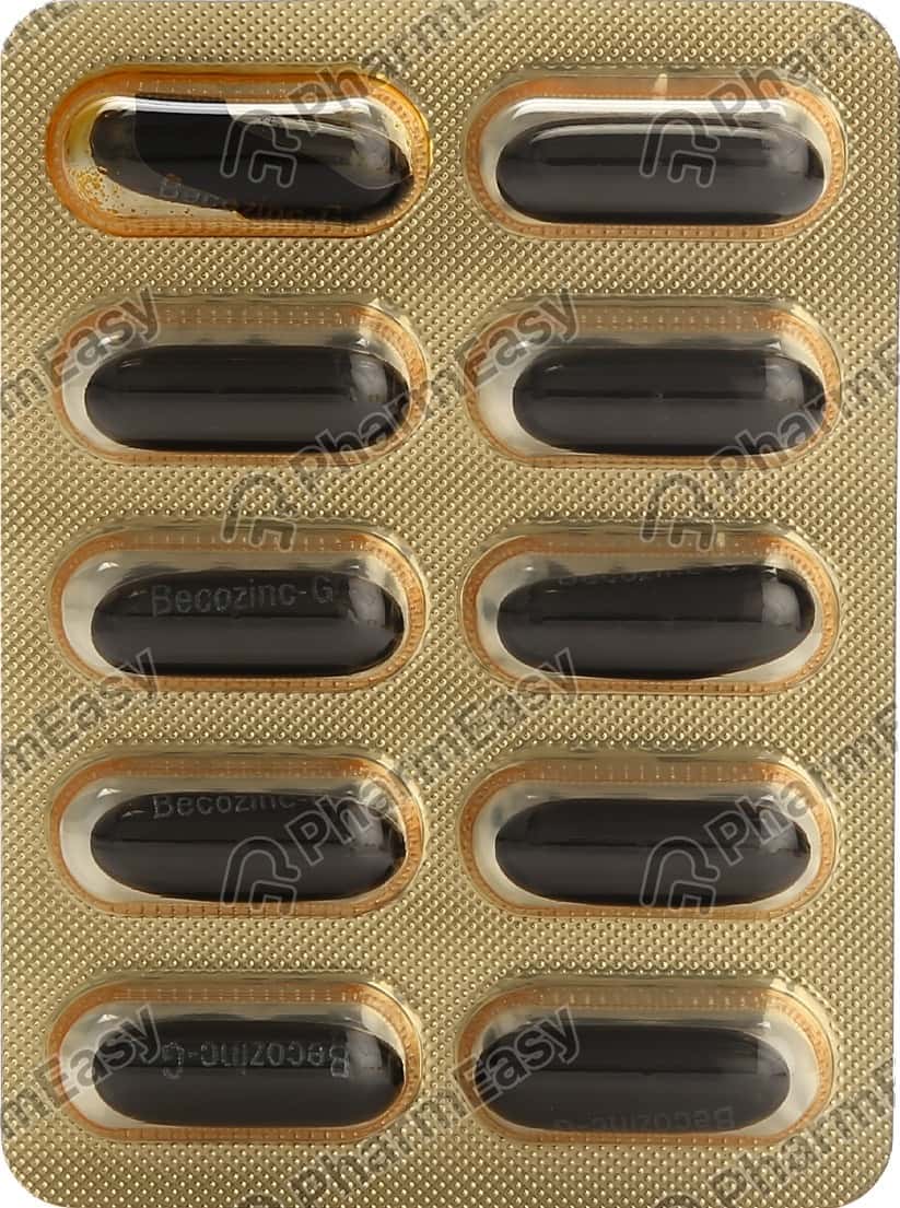 Buy Becozinc G Strip Of 10 Capsules Online at Flat 15% OFF | PharmEasy