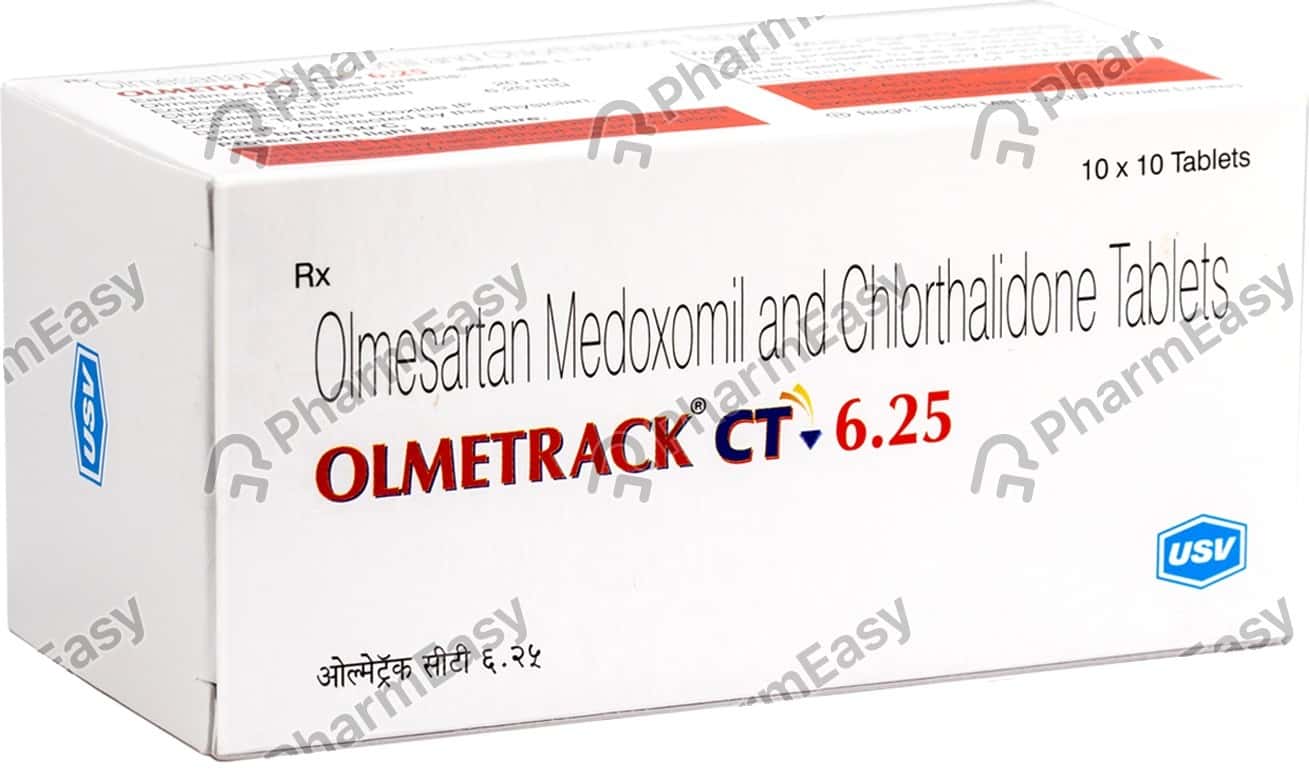 Olmetrack Ct 6.25mg Strip Of 10 Tablets: Uses, Side Effects, Price ...
