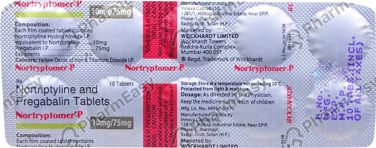 Nortryptomer P Strip Of 10 Tablets: Uses, Side Effects, Price & Dosage ...