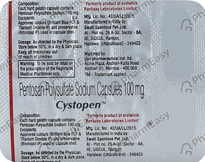 Cystopen 100 MG Capsule (10): Uses, Side Effects, Price & Dosage ...