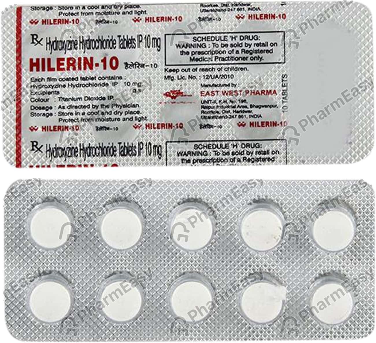 Hilerin 10 MG Tablet (10): Uses, Side Effects, Price & Dosage | PharmEasy