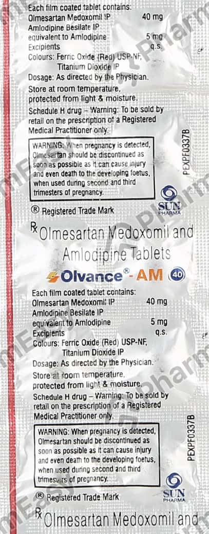 Olvance Am 40mg Strip Of 10 Tablets: Uses, Side Effects, Price & Dosage ...