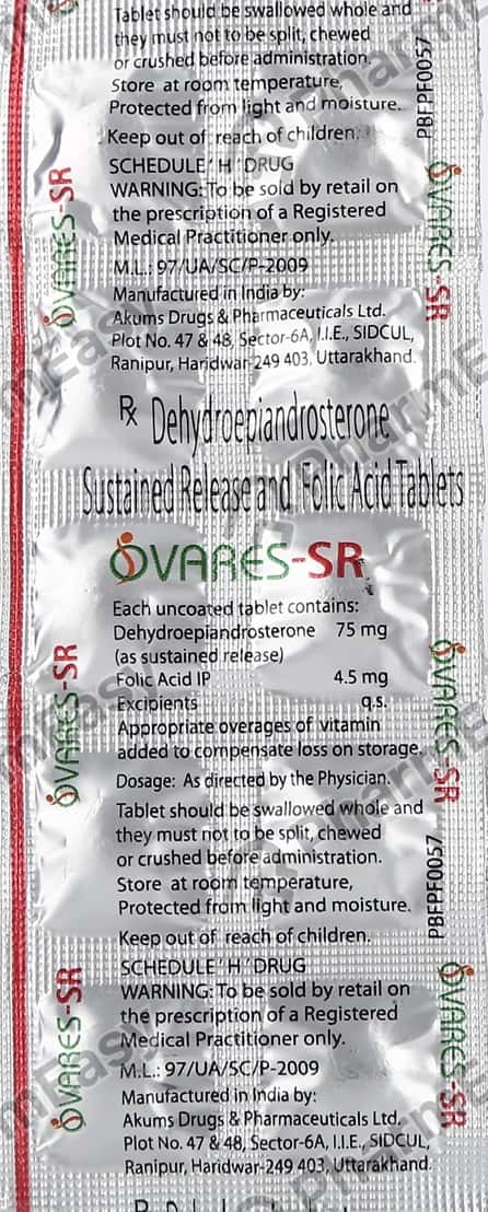 ओवरेस एसआर 75 टैबलेट (Ovares Sr 75 in Hindi) : उपयोग, साइड-इफेक्ट्स ...