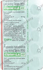 Ciplar-LA 40 Tablet: Uses, Side-effects, Price, Dosage & More Info ...