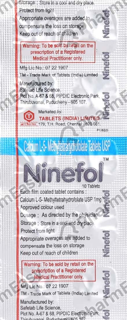 Ninefol 1 MG Tablet (10): Uses, Side Effects, Price, Dosage ...