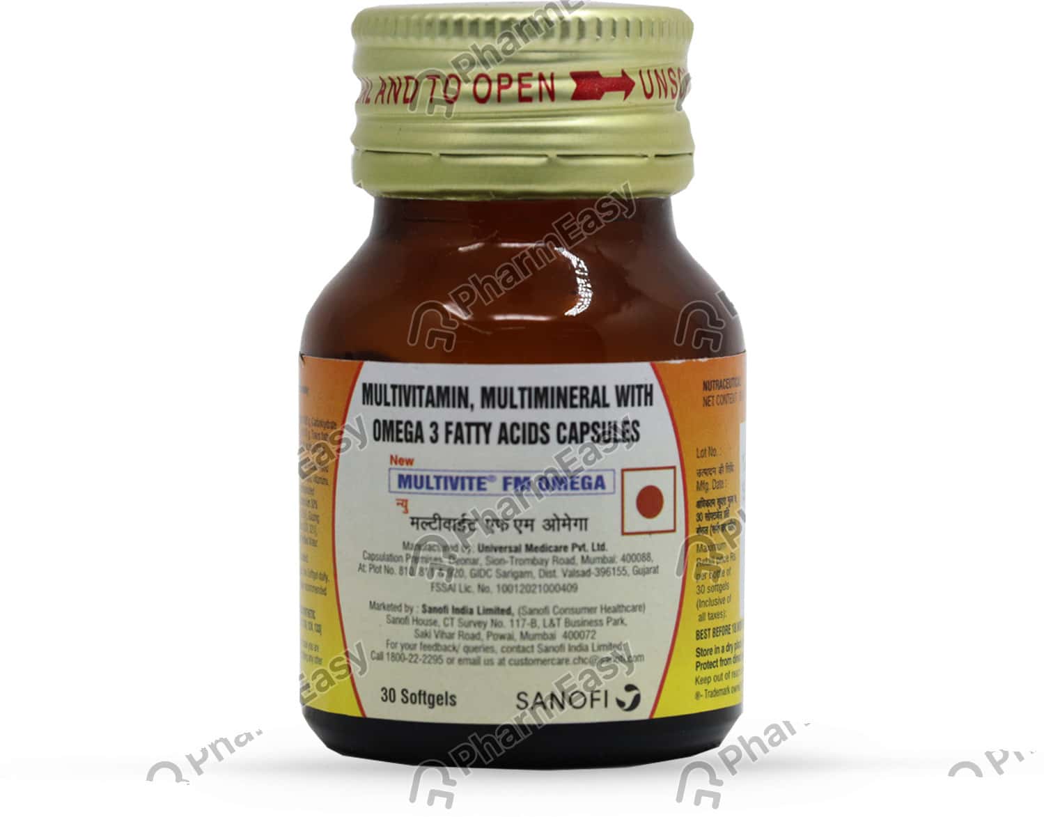 Multivite Fm Omega Bottle Of 30 Capsules: Uses, Side Effects, Price ...