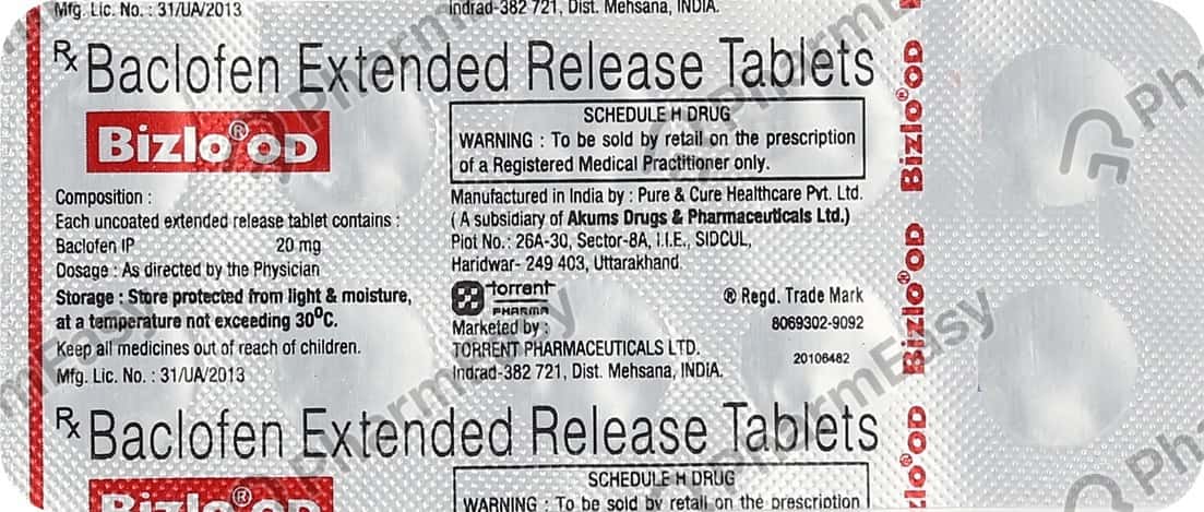 Bizlo Od 20 MG Tablet (10): Uses, Side Effects, Price & Dosage | PharmEasy