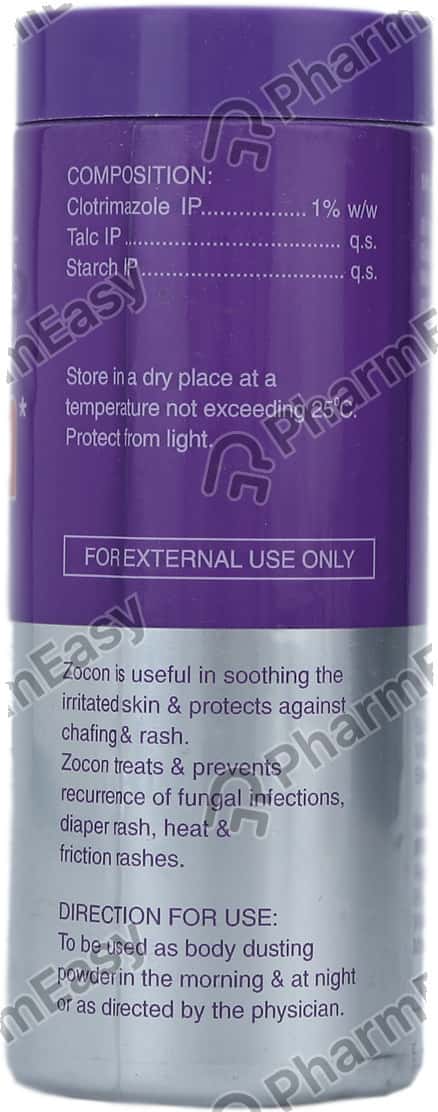 Zocon 1 % Dusting Powder (100): Uses, Side Effects, Price & Dosage ...
