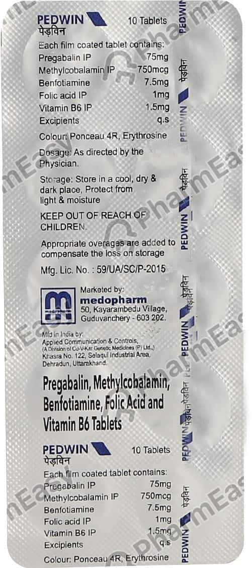 Buy Pedwin Strip Of 10 Tablets Online at Flat 15% OFF | PharmEasy