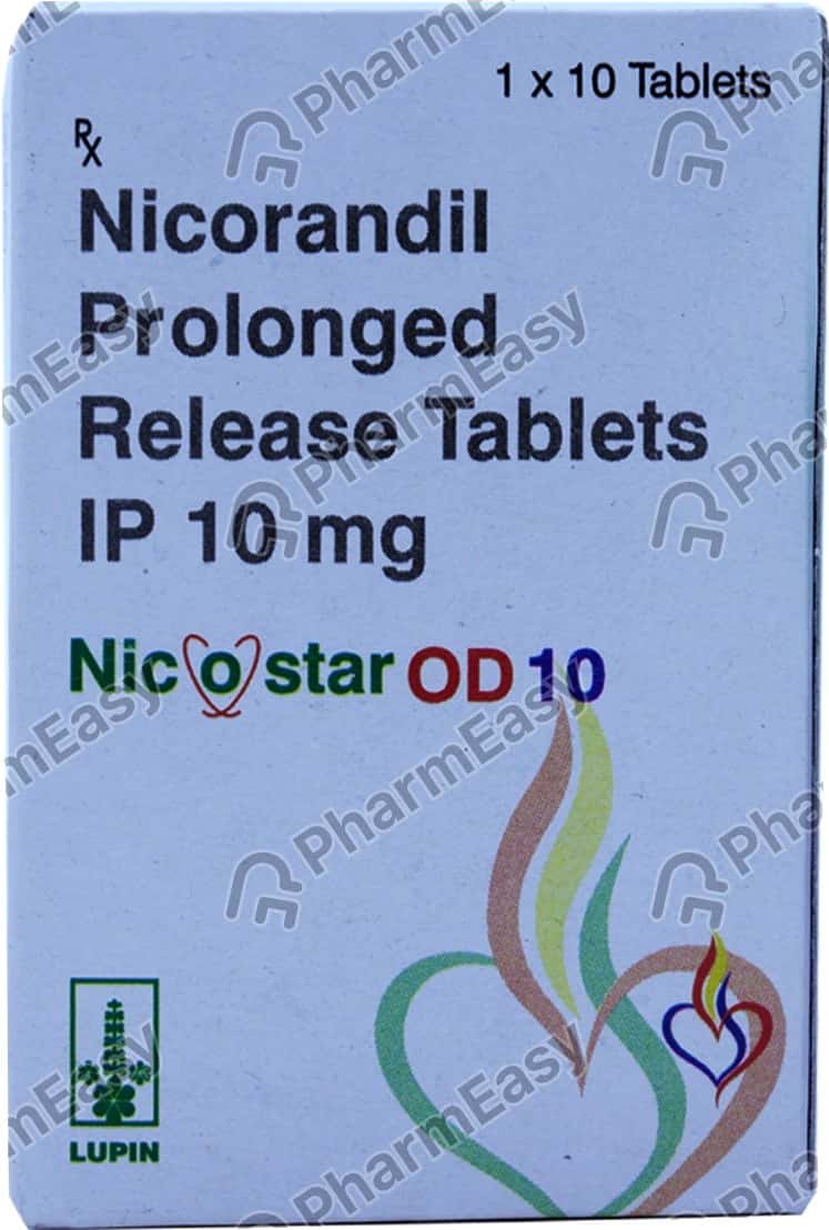Nicostar Od 10 MG Tablet (10): Uses, Side Effects, Price & Dosage ...