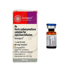 Buy Ferinject 50 MG Solution For Injection (2) Online at Flat 18% OFF ...