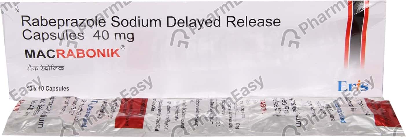Mac Rabonik 40 MG Capsule (10): Uses, Side Effects, Price & Dosage ...