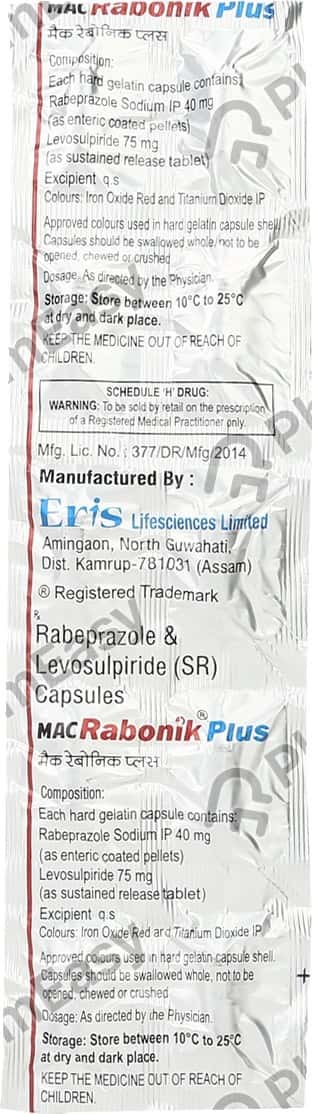 Mac Rabonik Plus Strip Of 10 Capsules: Uses, Side Effects, Price ...
