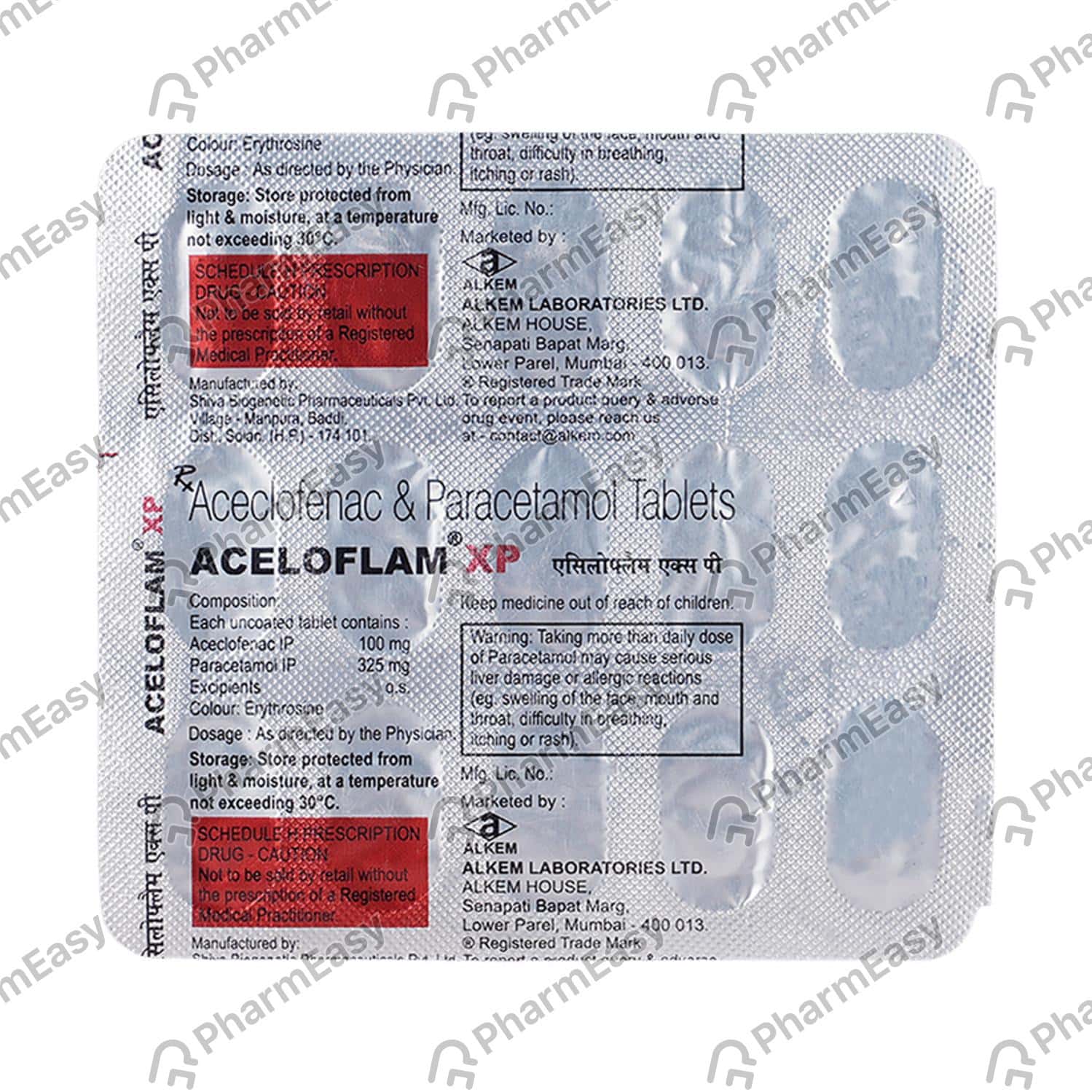 Aceloflam Xp Strip Of 15 Tablets: Uses, Side Effects, Price & Dosage ...