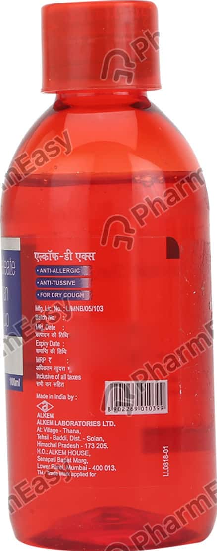 Alkof DX Syrup: Uses, Side-effects, Price, Dosage & More Info - PharmEasy