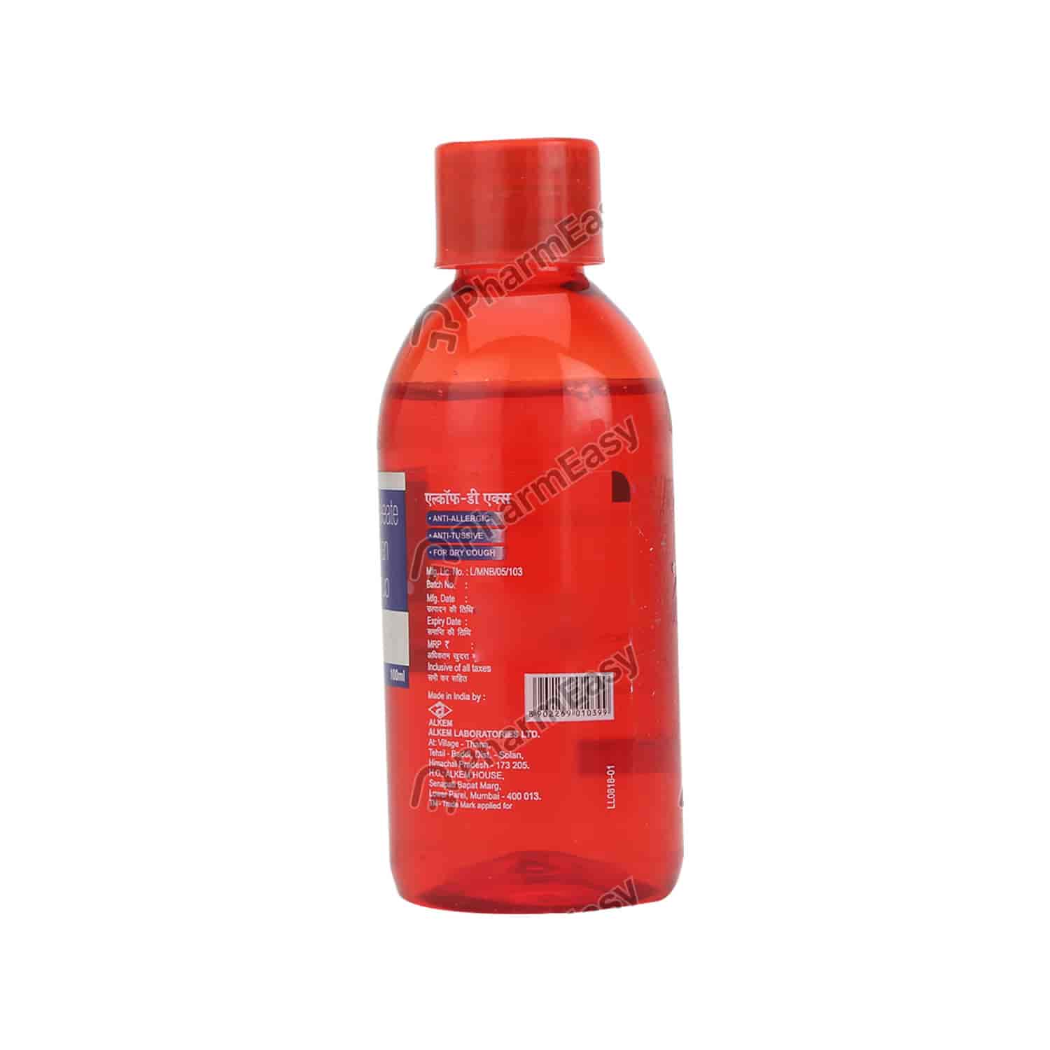 Buy Alkof Dx Bottle Of 100ml Syrup Online at Flat 18% OFF* | PharmEasy