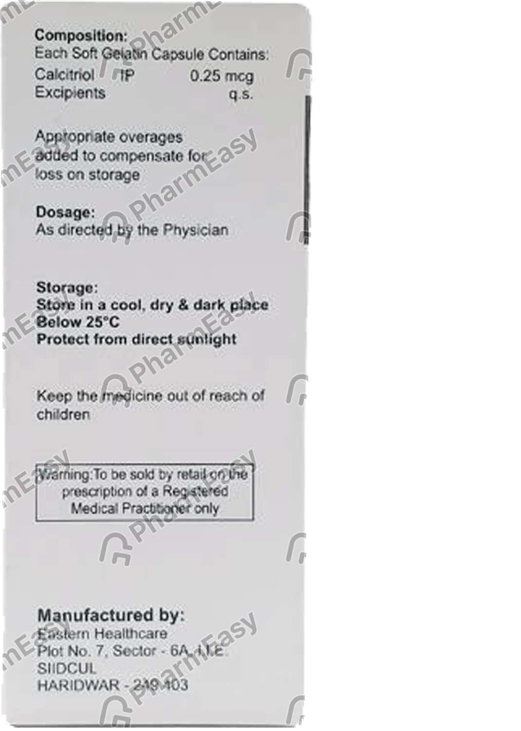 Active D 0.25 MCG Capsule (10): Uses, Side Effects, Price, Dosage ...