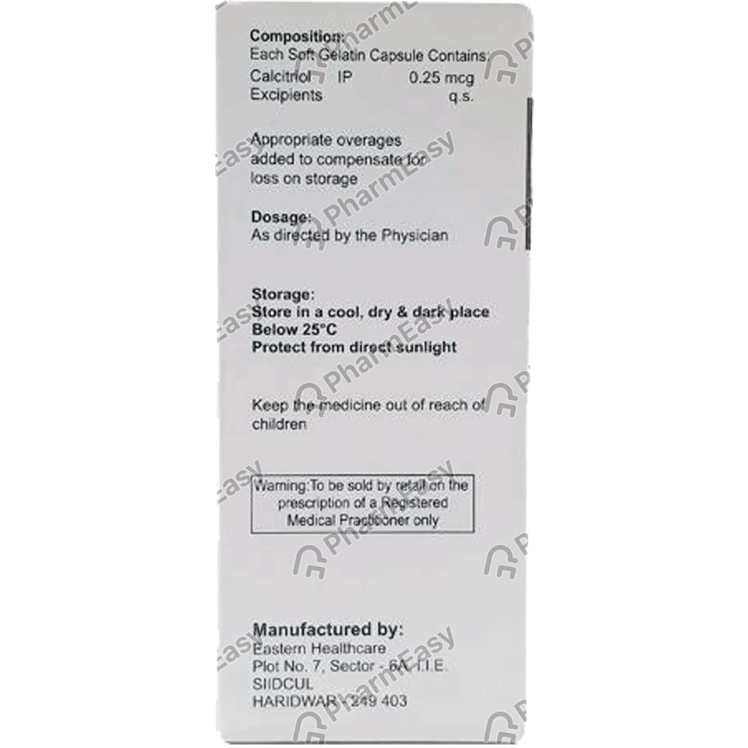 Active D 0.25 MCG Capsule (10) - Uses, Side Effects, Dosage ...